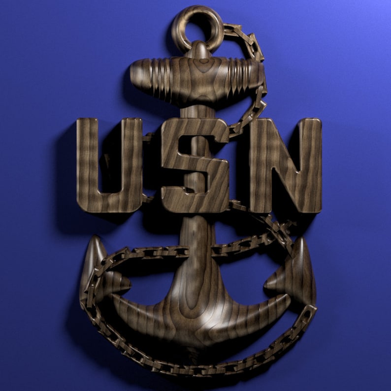 Navy Chief Petty Officer Insignia Collection 3D Stl File for CNC Router ...