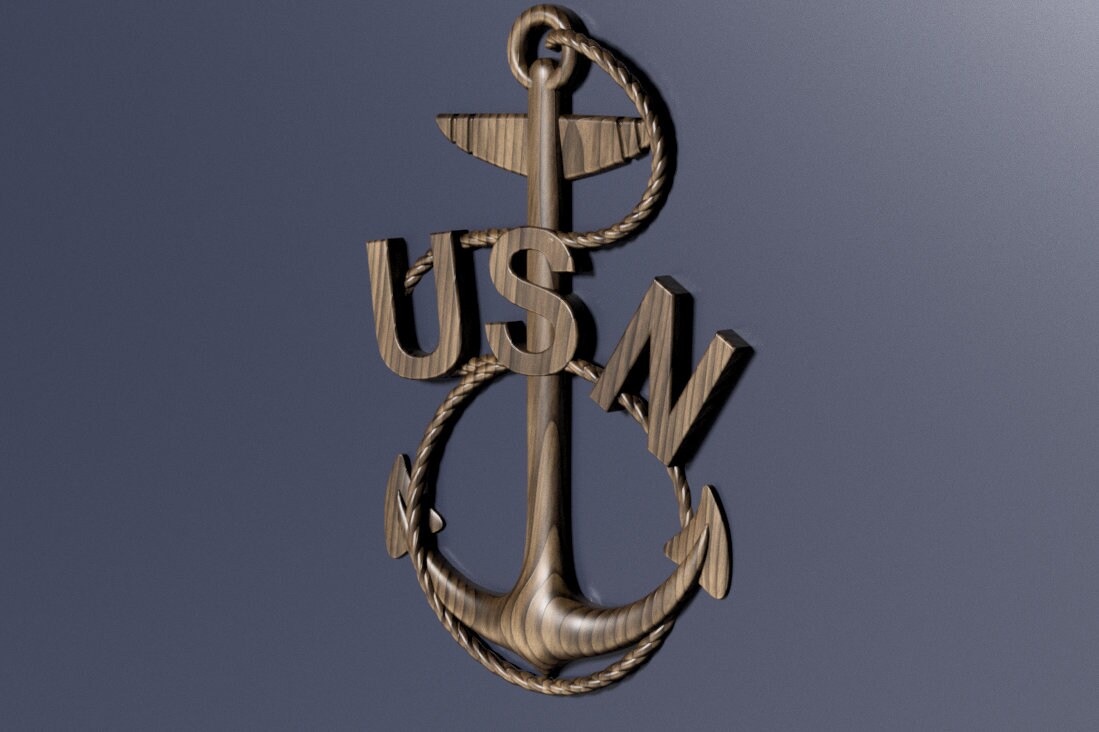 Navy Vintage Chief Petty Officer CPO Insignia 3D Stl File - Etsy