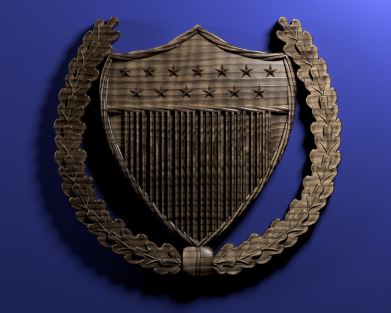 Coast Guard OIC Ashore Insignia 3D Stl File for CNC Router - Etsy