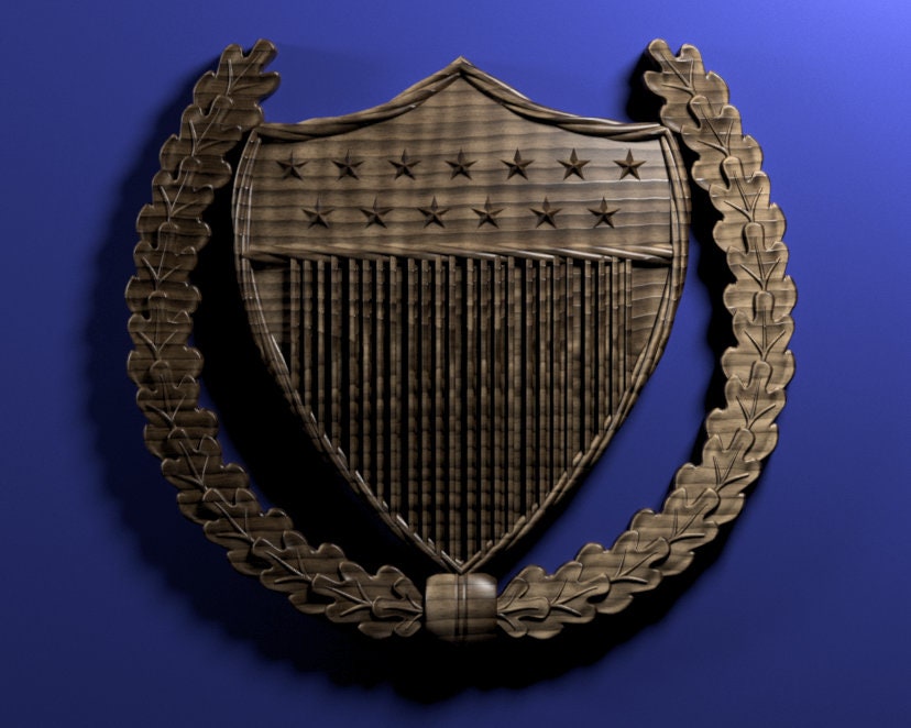 Coast Guard OIC Ashore Insignia 3D Stl File for CNC Router - Etsy