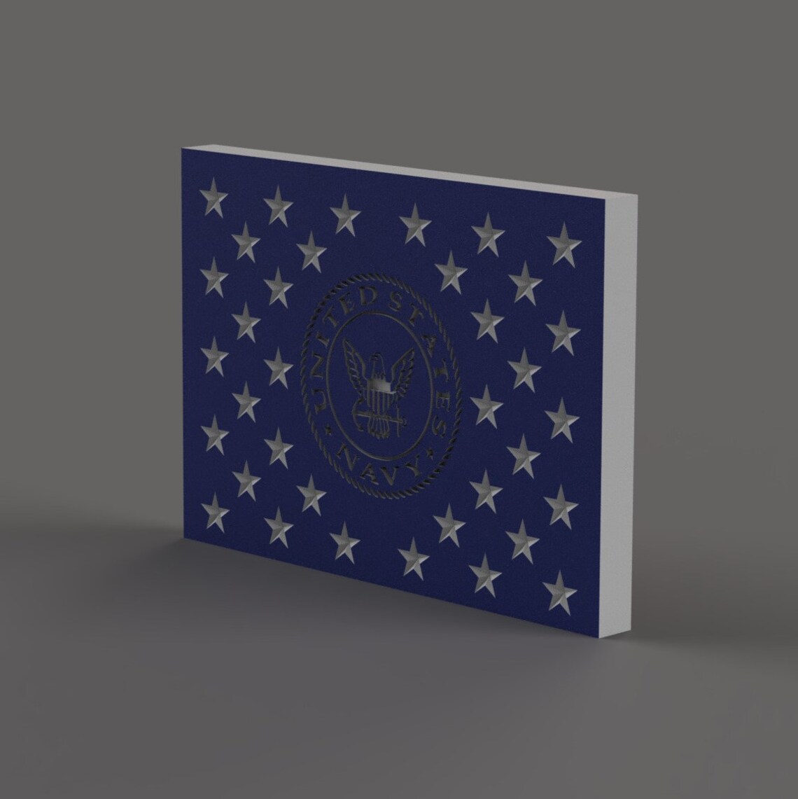 United States US Flag Union Jack With US Navy Insignia 3D - Etsy