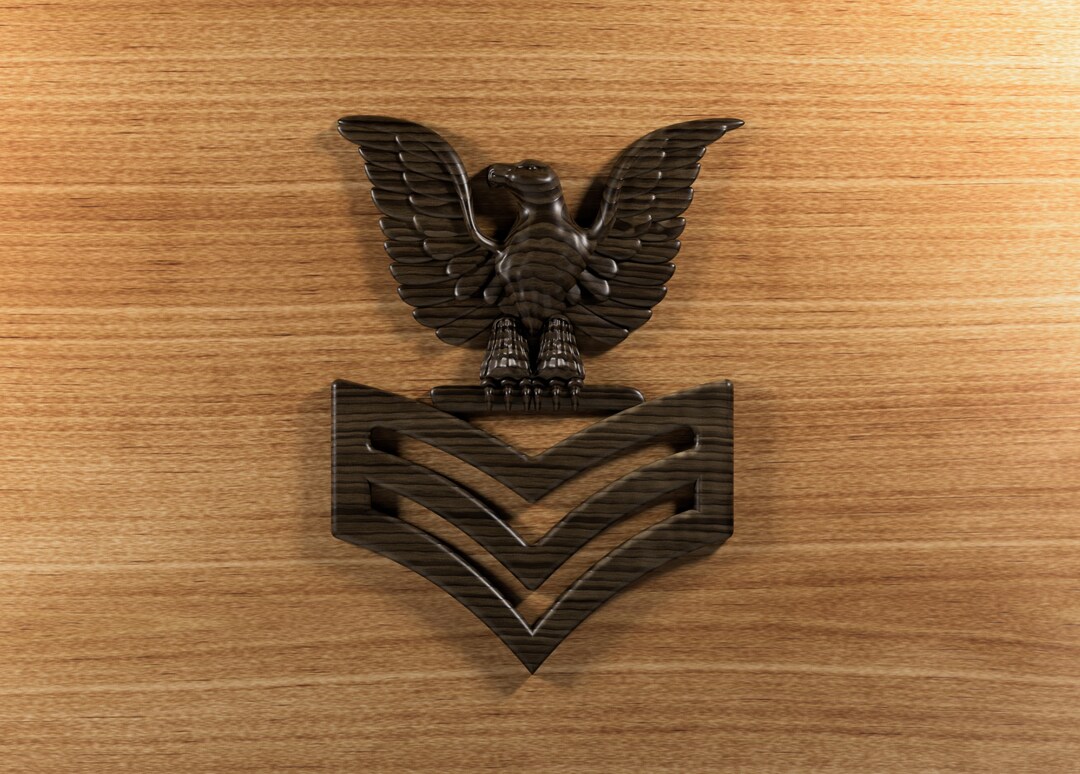 Navy First Class Petty Officer Perched Eagle Insignia 3D Stl File for ...