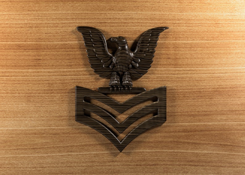 Navy First Class Petty Officer Perched Eagle Insignia 3D Stl - Etsy