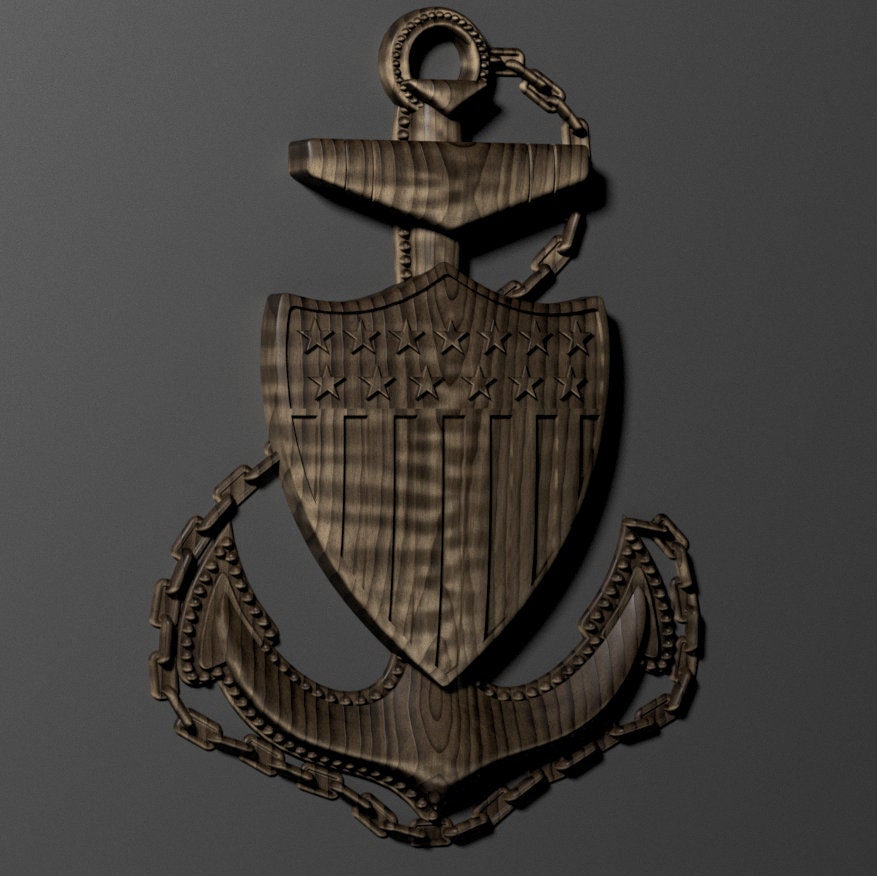 Coast Guard Chief Petty Officer CPO Insignia 3D Stl File for | Etsy