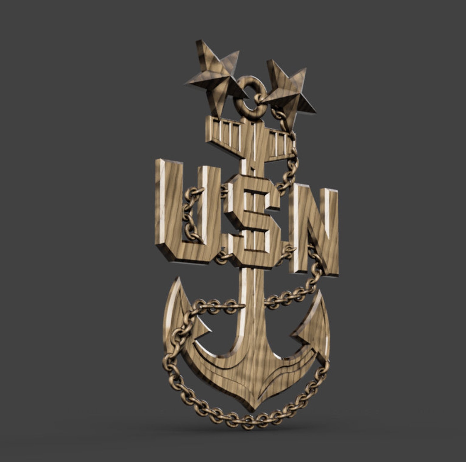 Navy Master Chief Petty Officer (MCPO) Insignia 3D Stl File for CNC ...