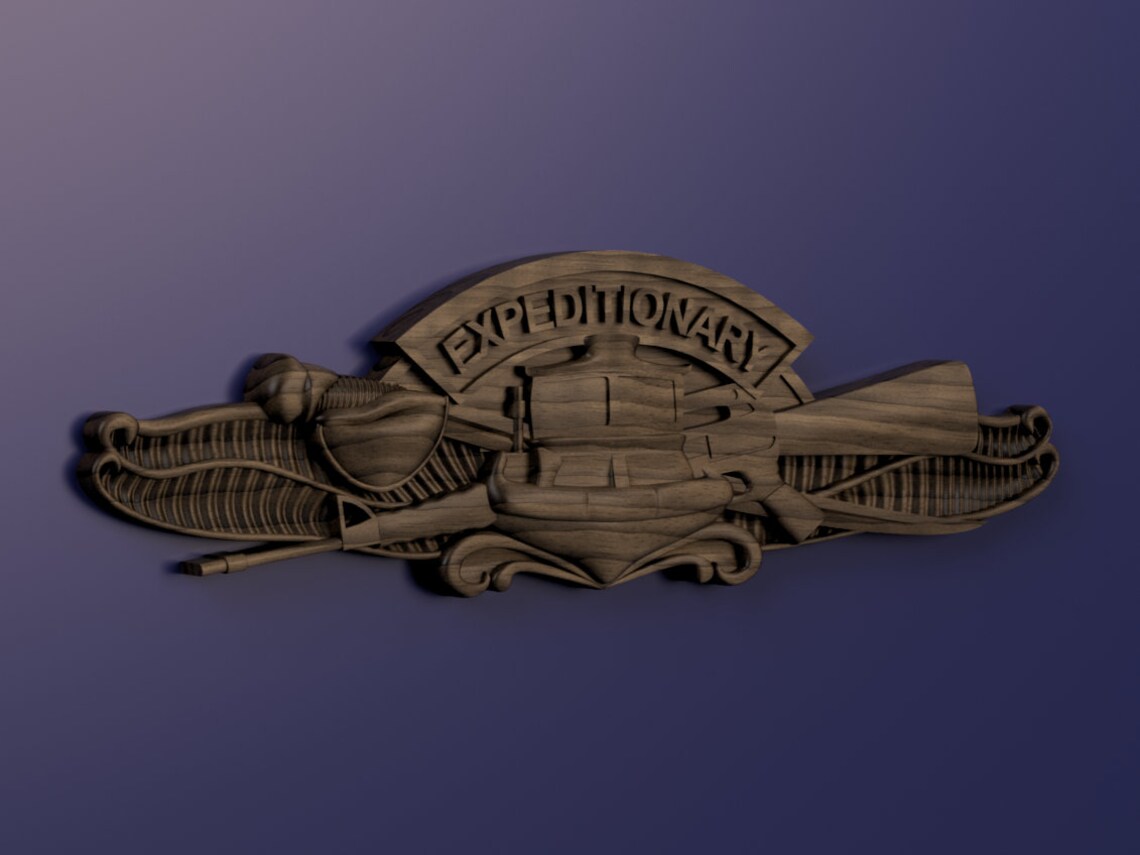 Navy Expeditionary Warfare EXW Insignia 3D Stl File for CNC - Etsy