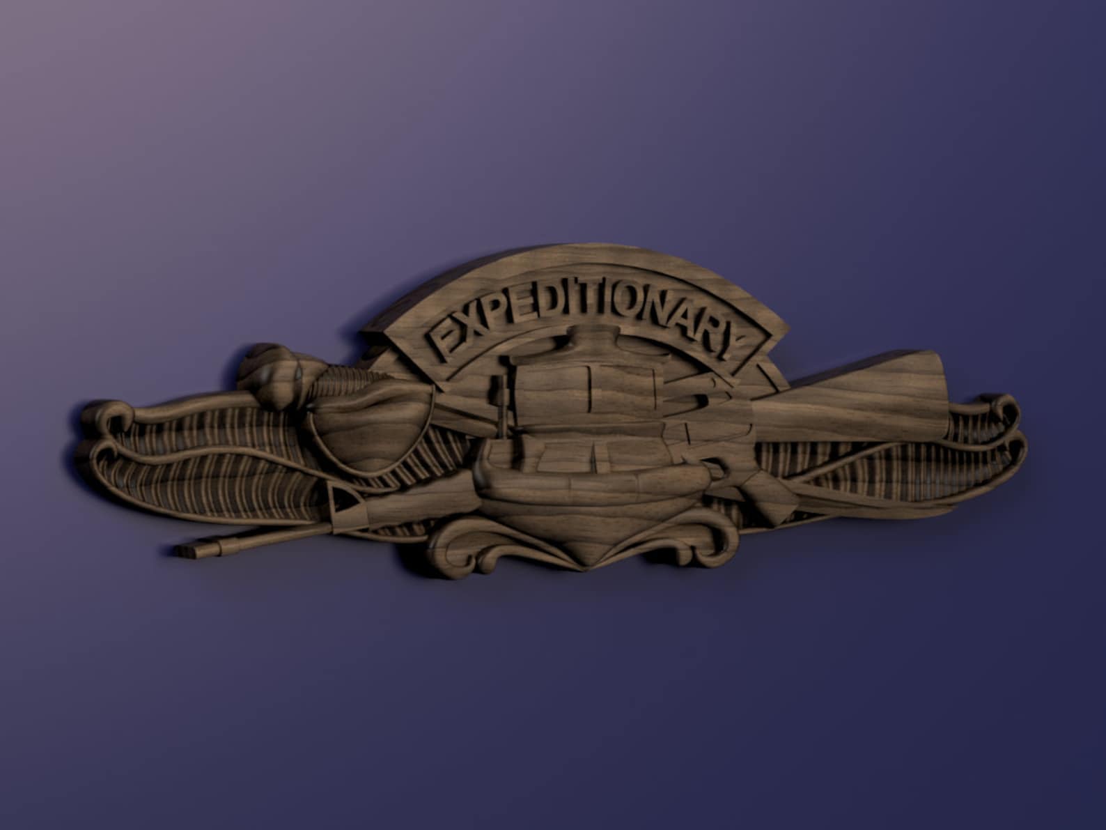 Navy Expeditionary Warfare (EXW) Insignia 3D Stl File for CNC Router - Etsy