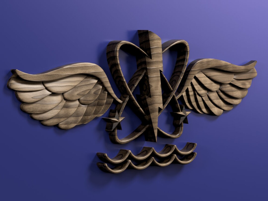 Aviation Warfare Operator (AW) Insignia Rating Badge 3D Stl File for ...