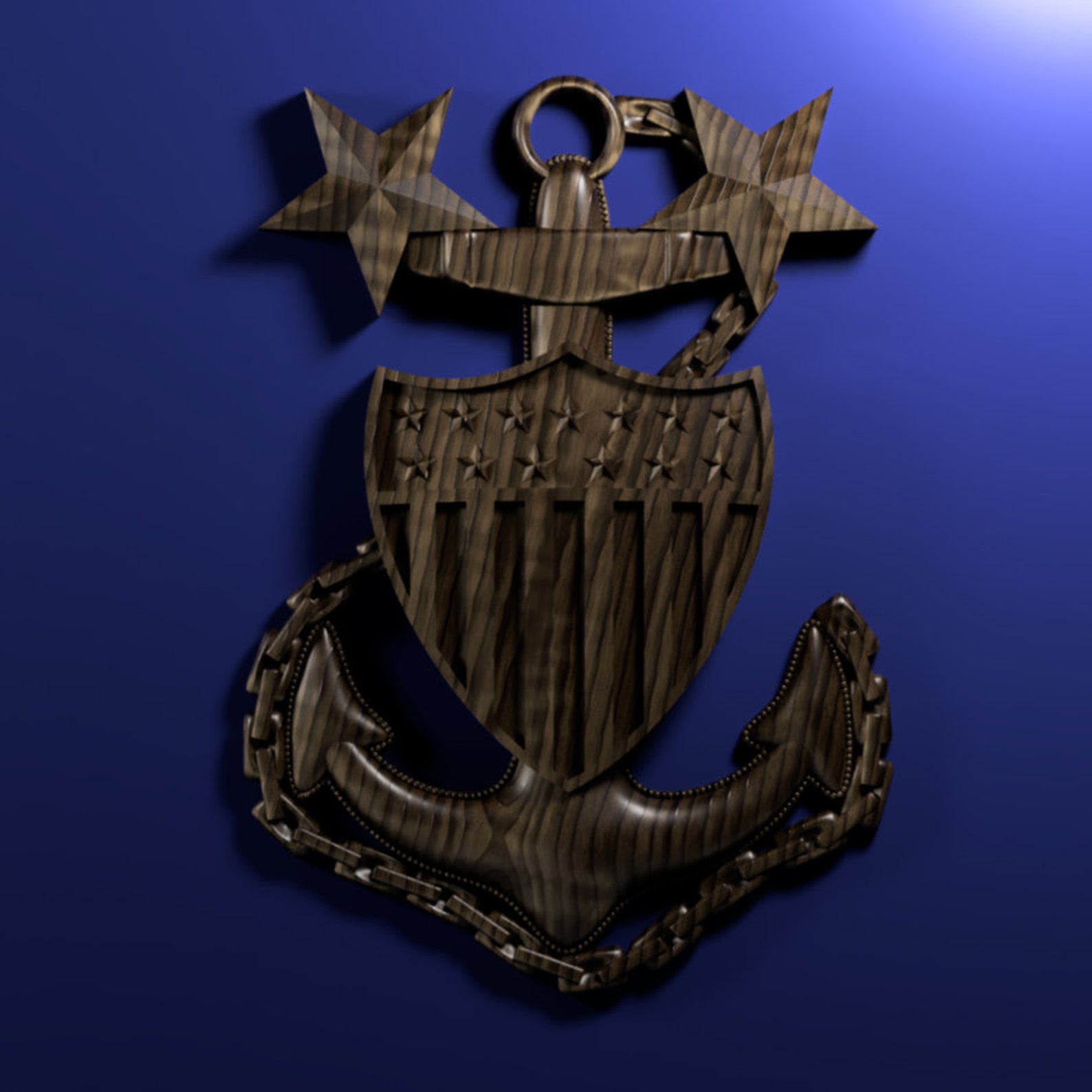 Coast Guard Master Chief Petty Officer MCPO Insignia 3D Stl - Etsy