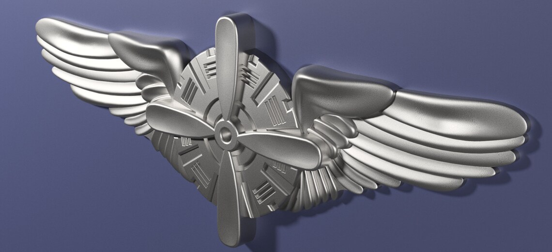 Air Force Flight Engineer Basic Badge 3D Stl File for CNC | Etsy