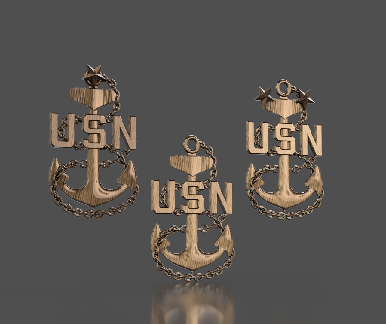 Navy Chief Petty Officer Insignia Collection 3D Stl File for CNC Router ...
