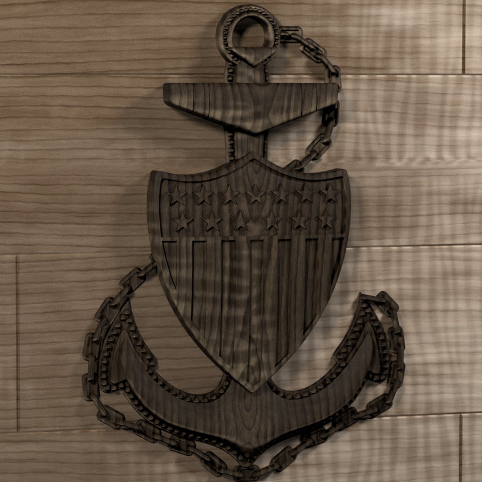 Coast Guard Chief Petty Officer CPO Insignia 3D Stl File for | Etsy