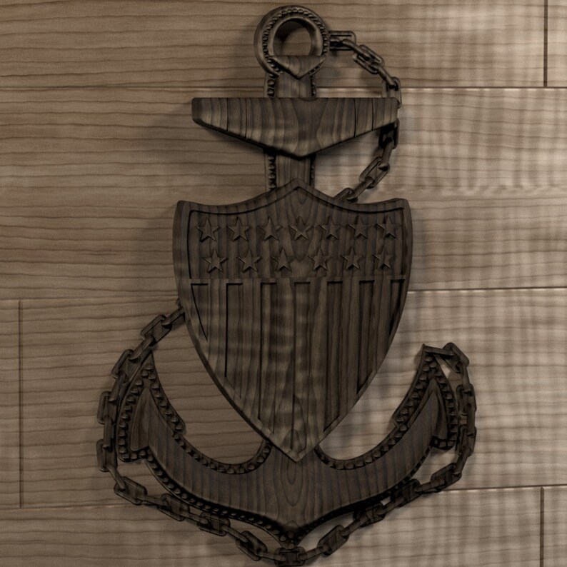 Coast Guard Chief Petty Officer CPO insignia 3D stl file for | Etsy