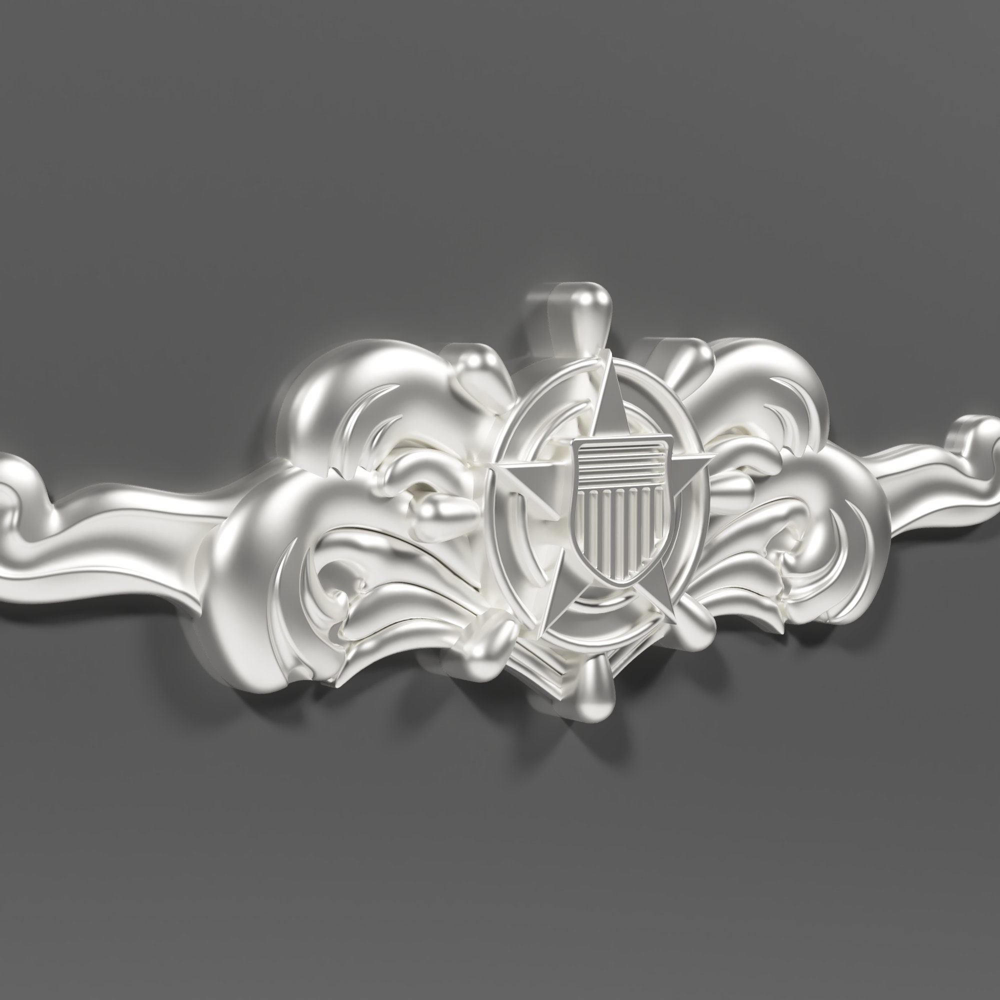 Coast Guard Cutterman Insignia 3D Stl File for CNC Router - Etsy