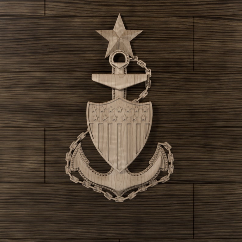 Coast Guard Senior Chief Petty Officer SCPO insignia 3D stl | Etsy