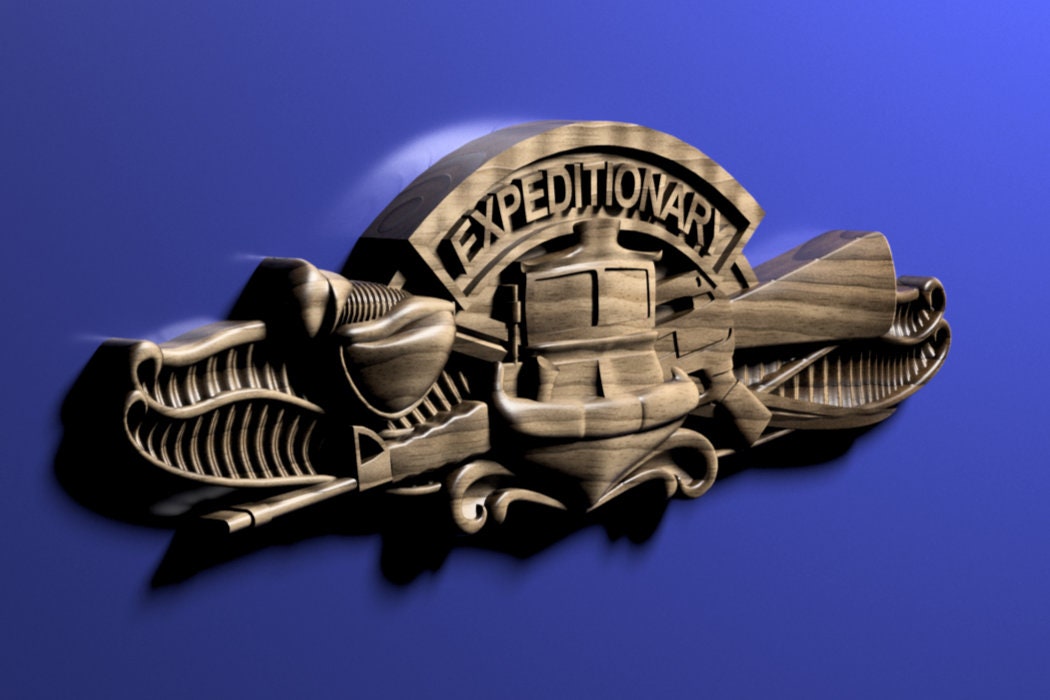 Navy Expeditionary Warfare (EXW) Insignia 3D Stl File for CNC Router - Etsy