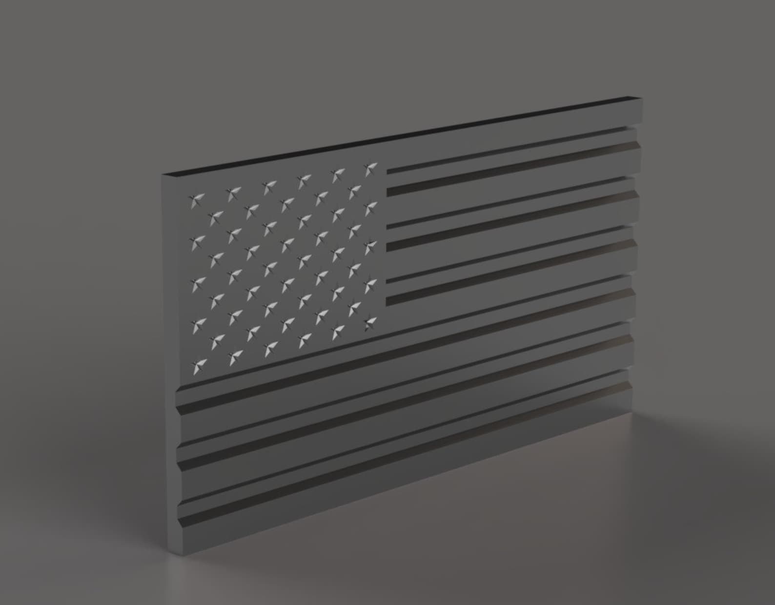 United States US Flag 3D Stl File for CNC Router - Etsy