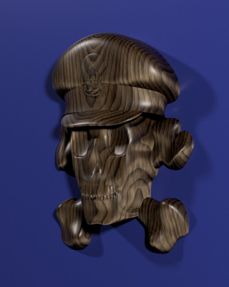 Navy Chief Petty Officer Skull (CPO) Insignia 3D Stl File for CNC ...