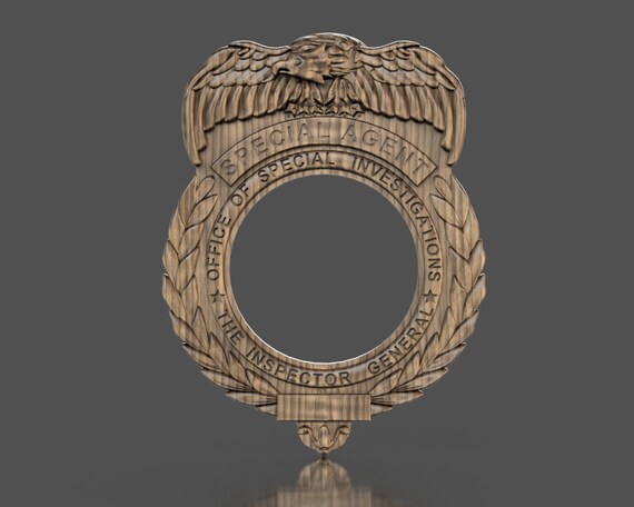 Air Force Special Agent shadow Box Badge 3D Stl File for CNC | Etsy