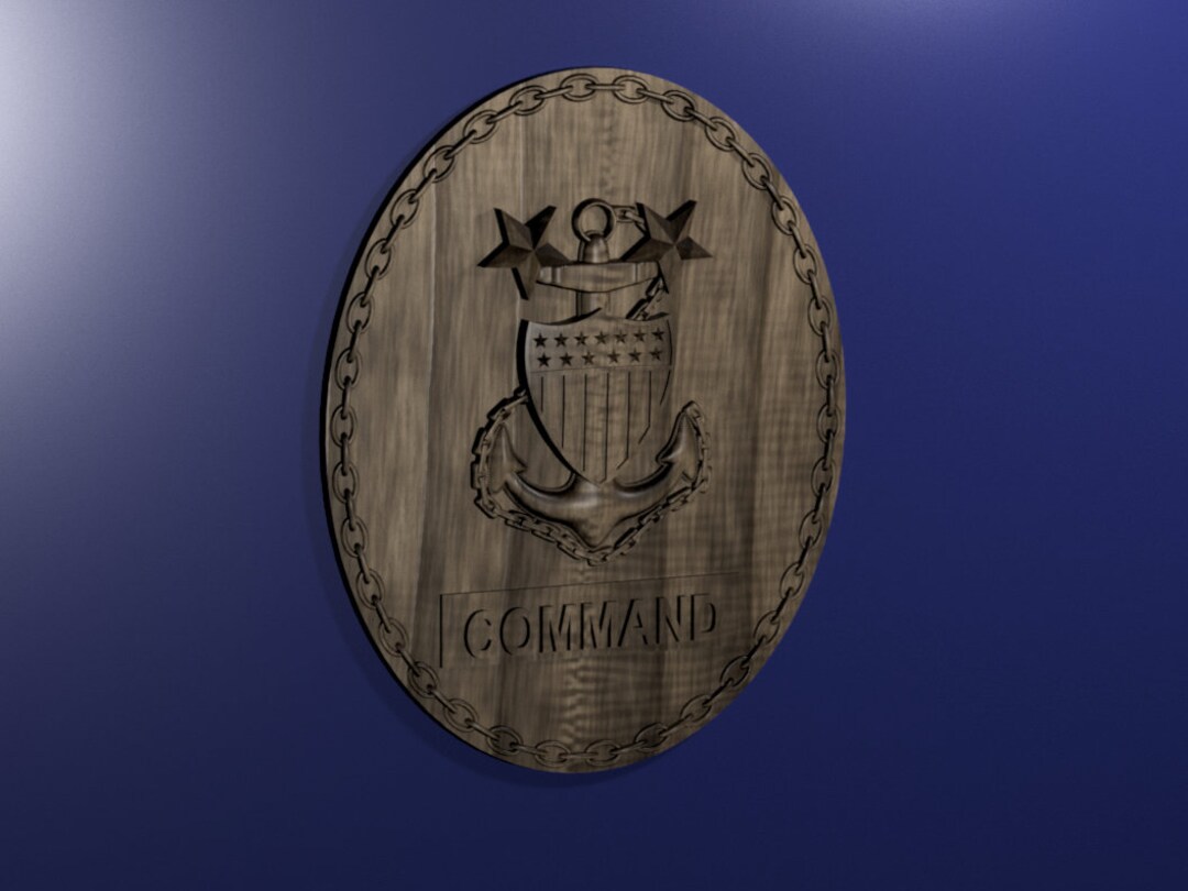 Coast Gaurd Command Master Chief (CMC) Insignia 3D Stl File for CNC ...
