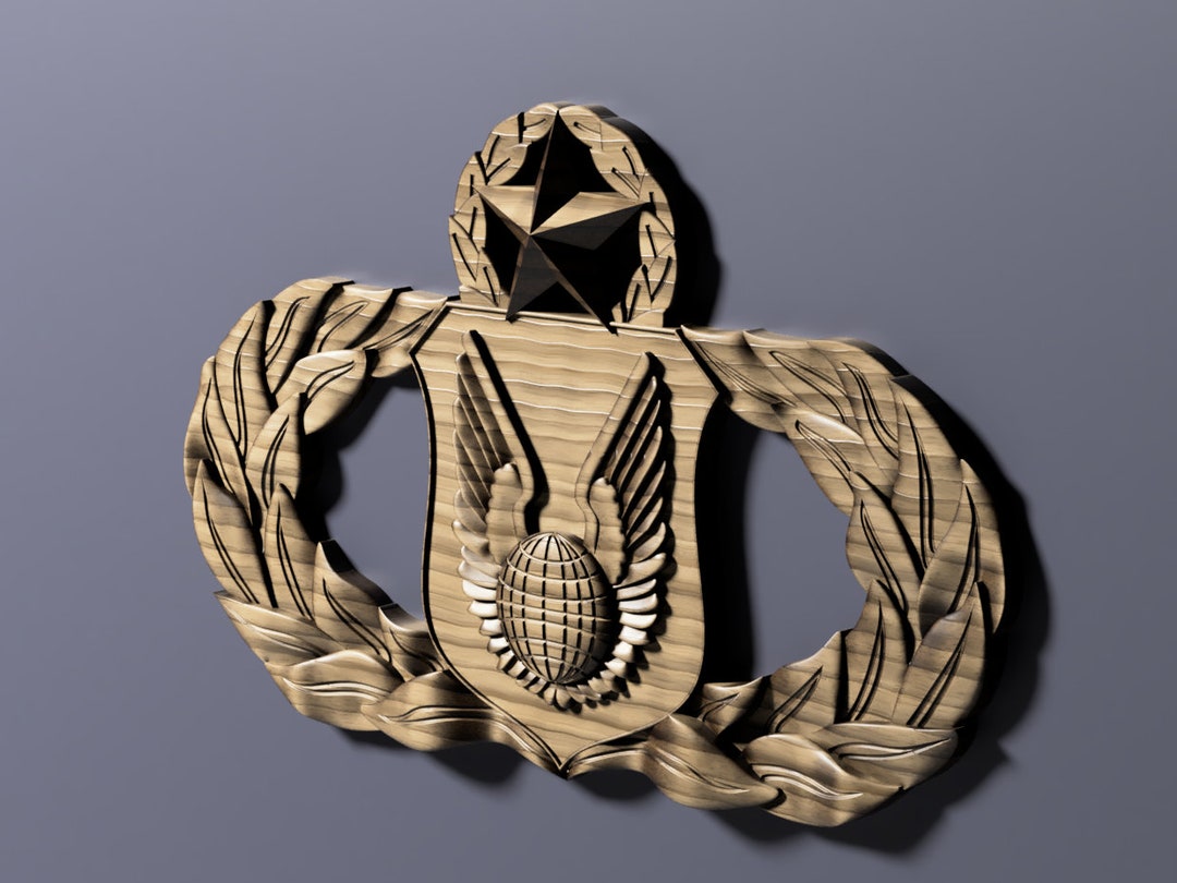 Air Force Operations Support Master Badge 3D Stl File for CNC Router - Etsy