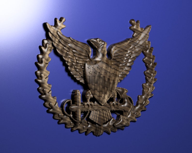 Coast Guard CO Ashore Insignia 3D Stl File for CNC Router - Etsy