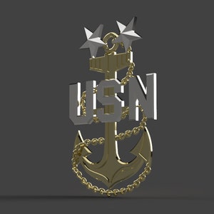 Navy Master Chief Petty Officer (MCPO) Insignia 3D Stl File for CNC ...