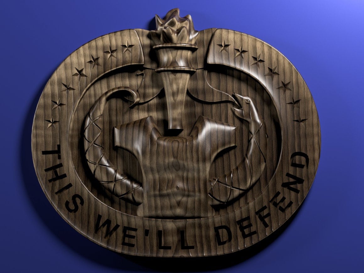 Army Drill Sergeant Badge 3D Stl File for CNC Router - Etsy