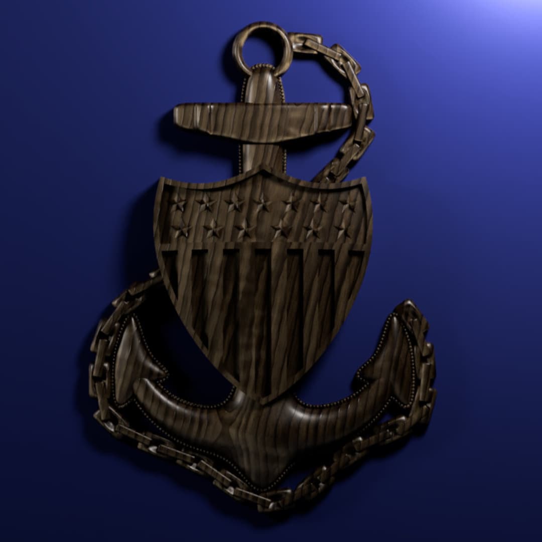 Coast Guard Chief Petty Officer (CPO) Insignia 3D Stl File for CNC ...