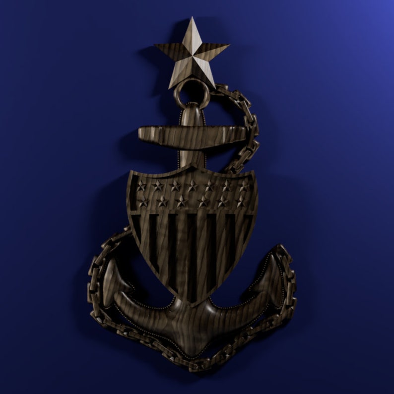 Coast Guard Senior Chief Petty Officer SCPO Insignia 3D Stl - Etsy