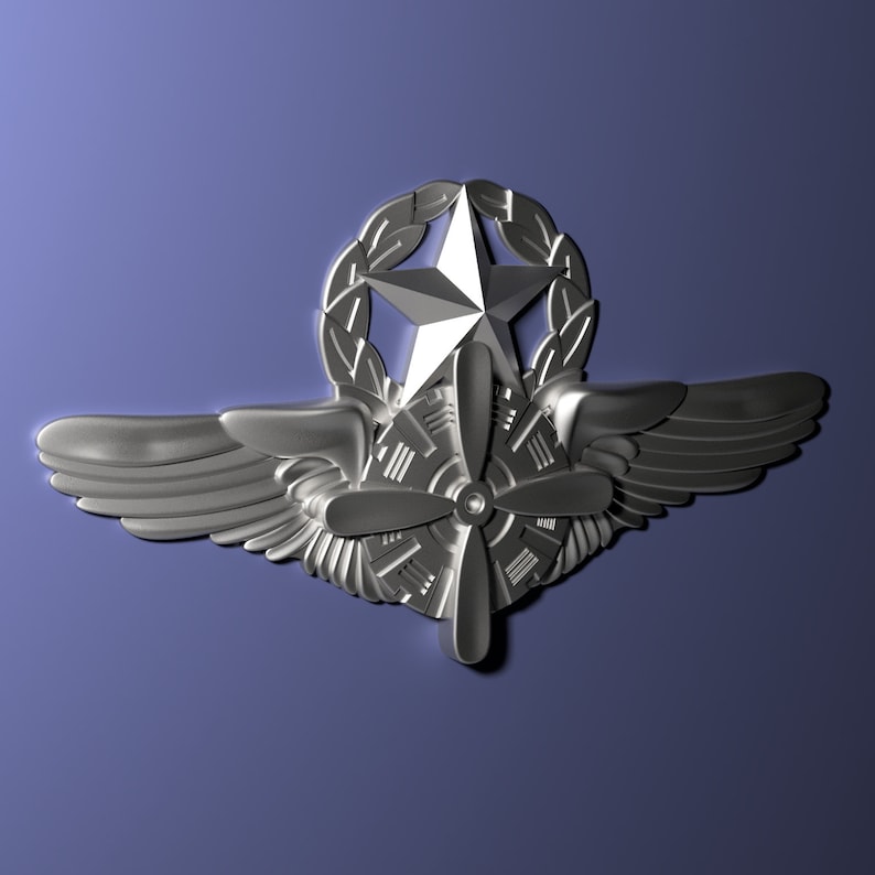 Air Force Flight Engineer Master Badge 3D Stl File for CNC Router - Etsy