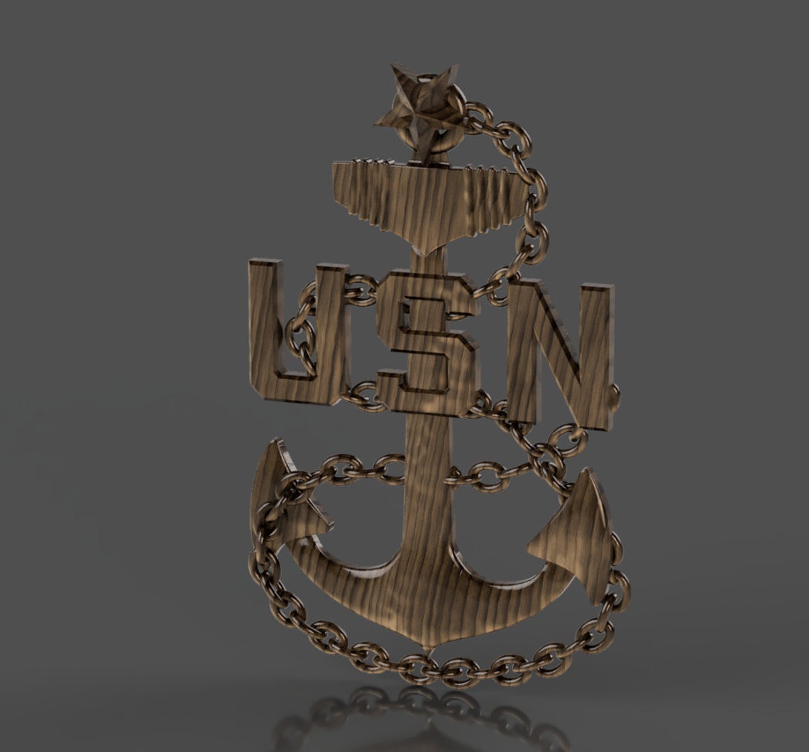 Navy Senior Chief Petty Officer SCPO Insignia 3D Stl File | Etsy Ireland