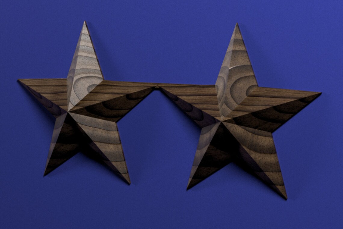 US Military O8 Admiral/general Collar Insignia 3D Stl File for CNC ...