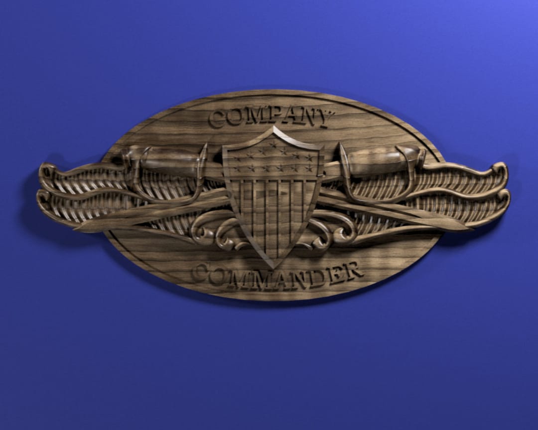 Coast Guard Company Commander Insignia 3D Stl File for CNC Router - Etsy