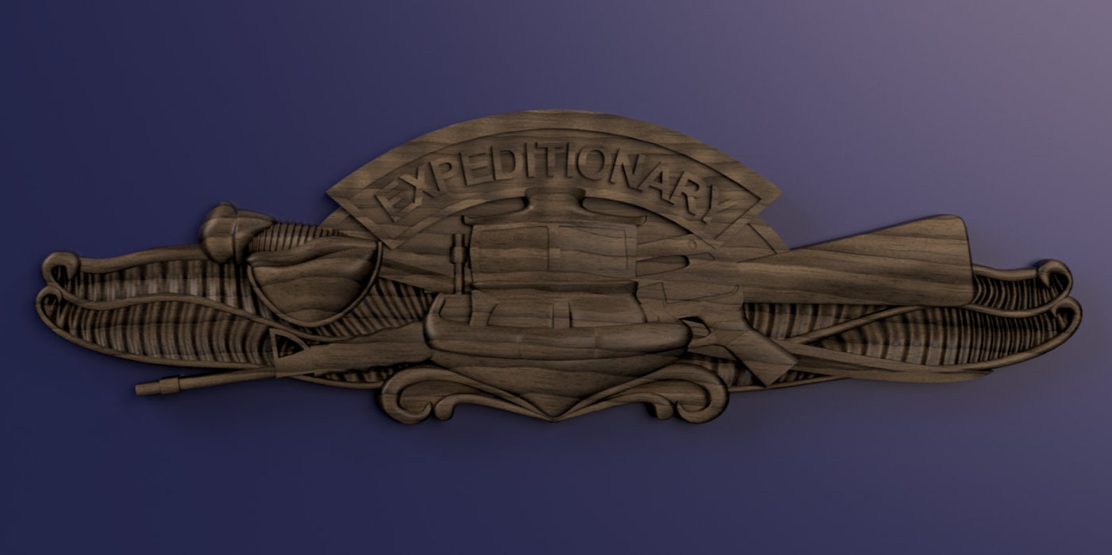 Navy Expeditionary Warfare (EXW) Insignia 3D Stl File for CNC Router - Etsy
