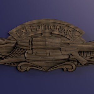 Navy Expeditionary Warfare (EXW) Insignia 3D Stl File for CNC Router - Etsy