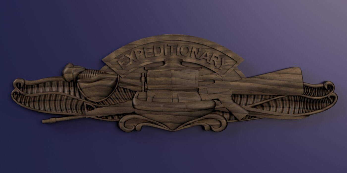 Navy Expeditionary Warfare (EXW) Insignia 3D Stl File for CNC Router - Etsy