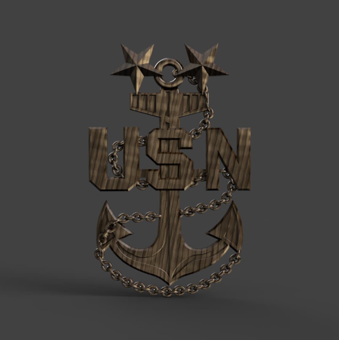 Navy Master Chief Petty Officer (MCPO) Insignia 3D Stl File for CNC ...