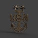 Navy Master Chief Petty Officer (MCPO) Insignia 3D Stl File for CNC ...