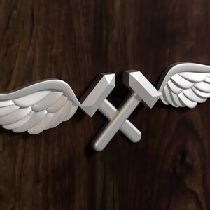 Navy Aviation Structural Mechanic (AM) Rating Badge 3D Stl File for CNC ...