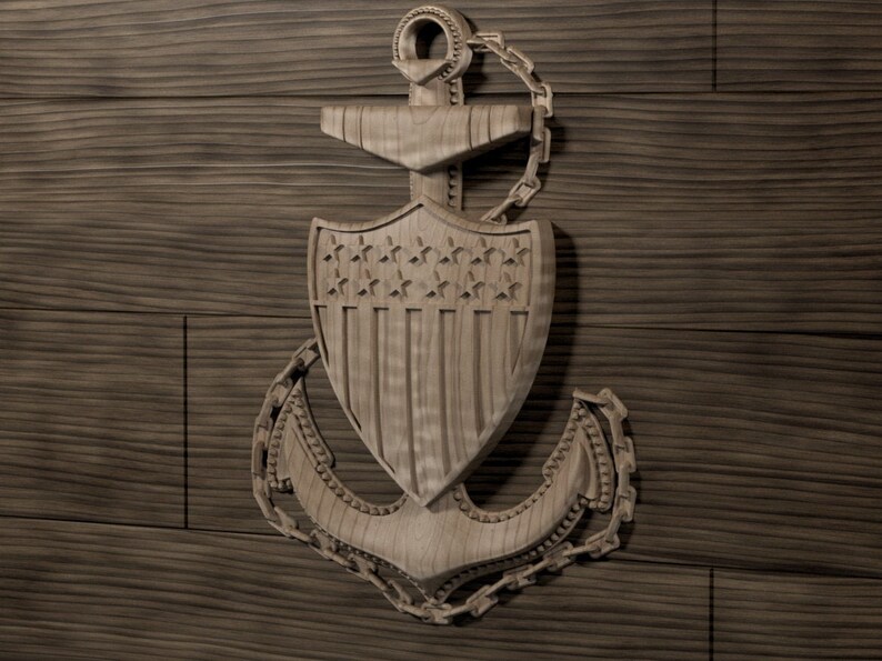 Coast Guard Chief Petty Officer CPO insignia 3D stl file for | Etsy