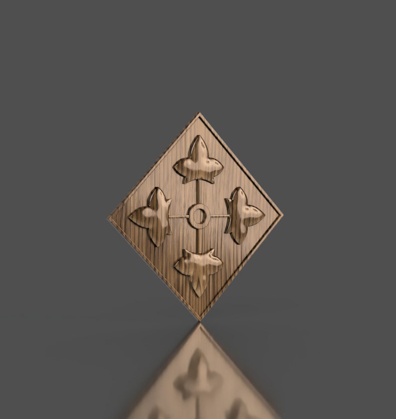Army 4th Infantry Division Insignia 3D Stl File for CNC Router - Etsy