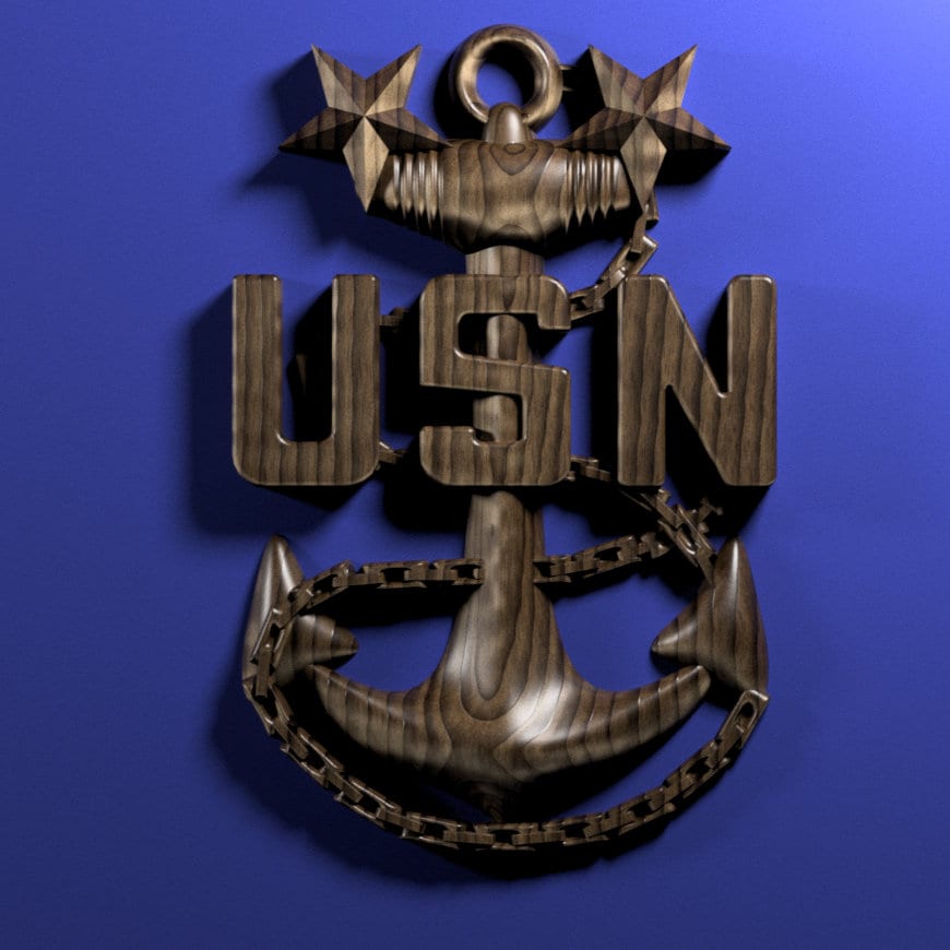 Navy Master Chief Petty Officer (MCPO) Insignia 3D Stl File for CNC ...