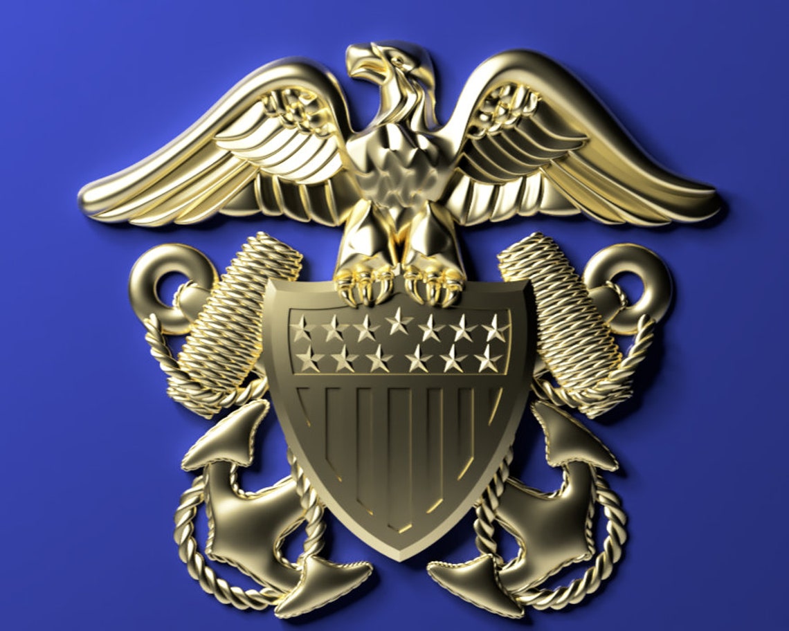 Navy Officers Crest 3D Stl File for CNC Router - Etsy UK
