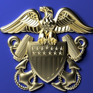 Navy Officers Crest 3D Stl File for CNC Router - Etsy