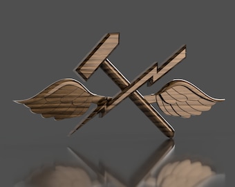 Navy Engineman EN Rating Badge 3D Stl File for CNC Router - Etsy