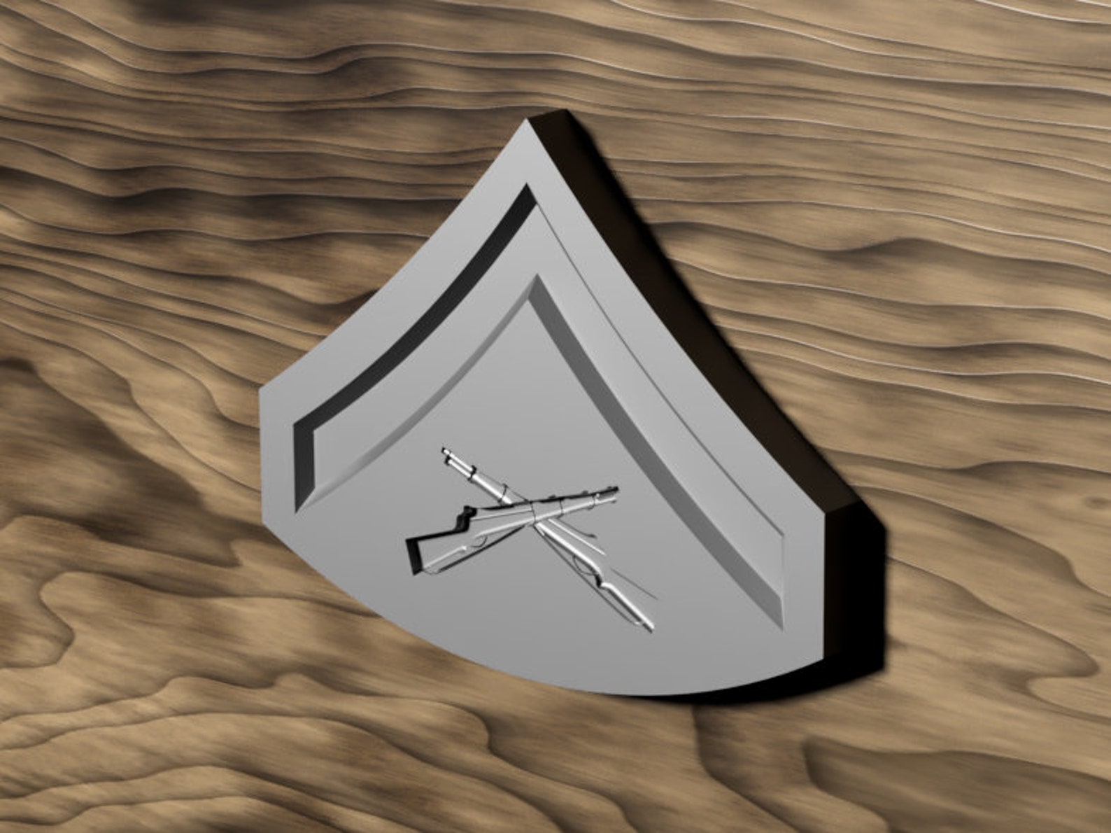 USMC Lance Corporal LCpl E3 rank insignia 3D stl file for | Etsy