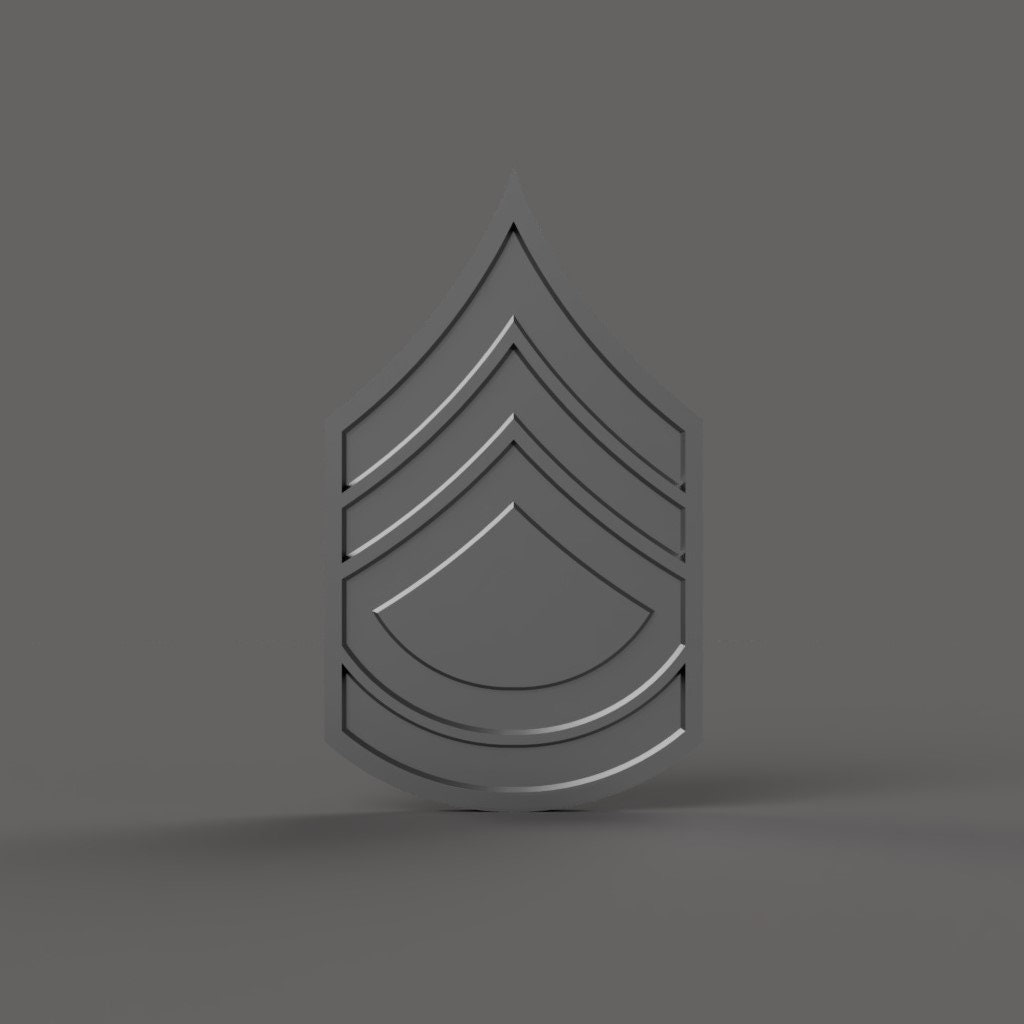 Army Sergeant First Class SFC insignia 3D stl file for CNC | Etsy