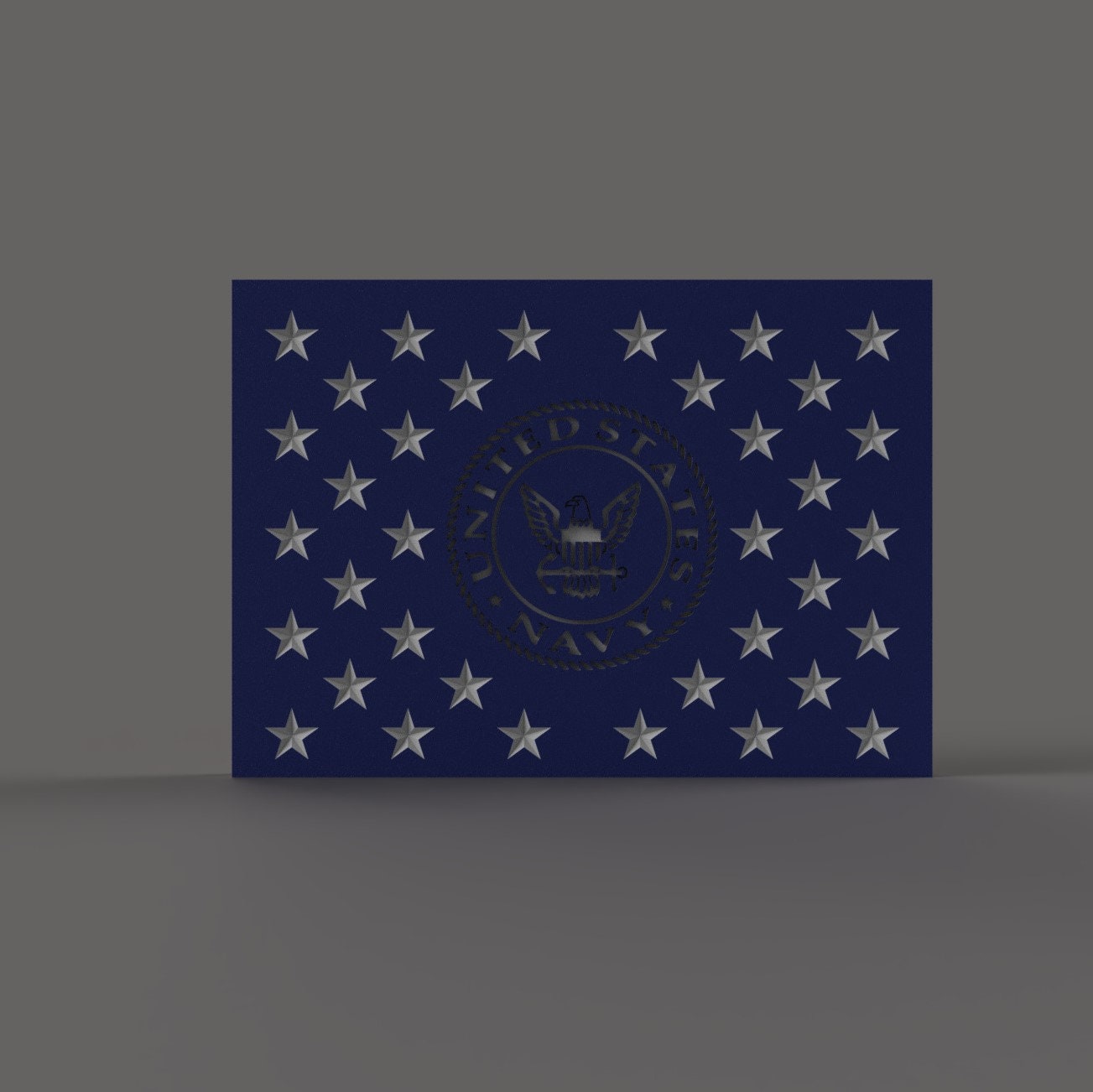 United States US Flag Union Jack With US Navy Insignia 3D - Etsy