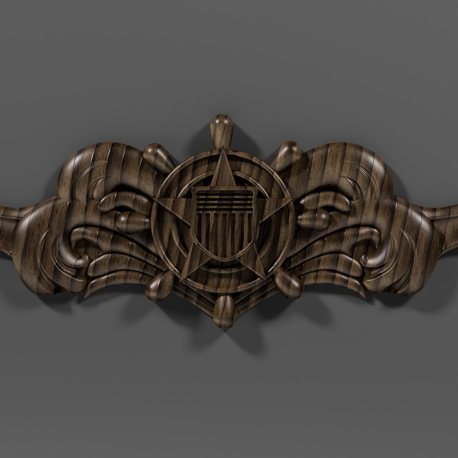 Coast Guard Cutterman Insignia 3D Stl File for CNC Router - Etsy